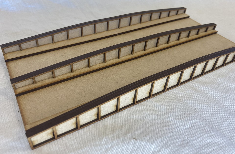 600mm Steel Plate Bridge Model Kit. Brick Supports. Railway . OO/HO ...