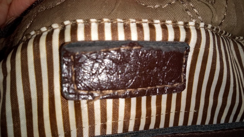 Thirty One Bag Medium Brown Quilted Purse Poppy Flowers Pockets LG | eBay