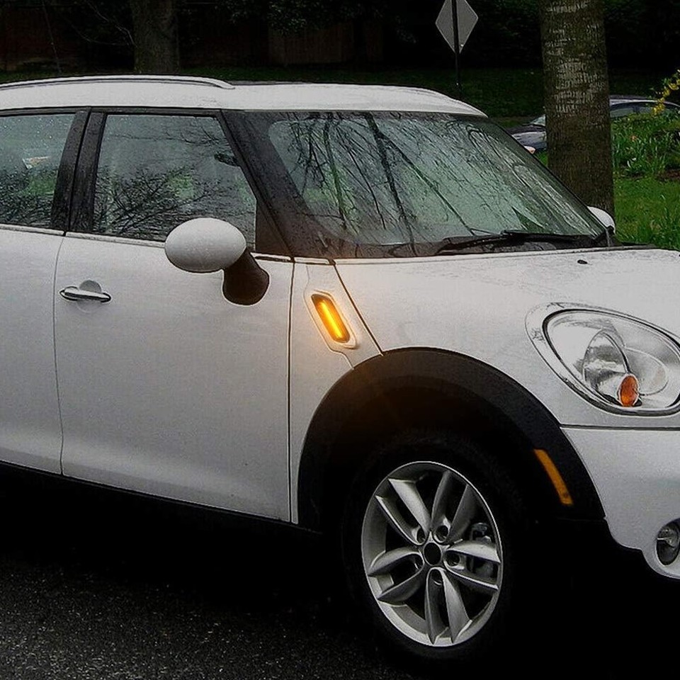 2x Amber Dynamic LED Front Side Marker Lights For 2011-2016 MINI Cooper ...