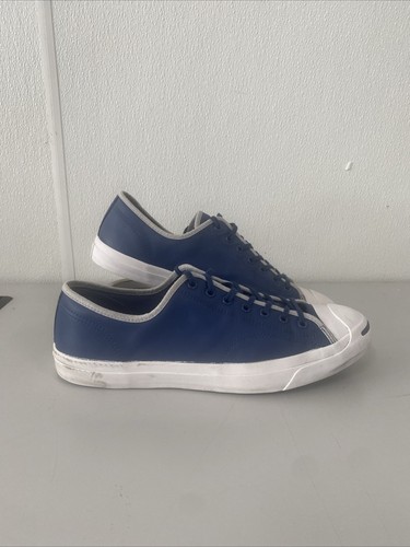Converse Jack Purcell Blue Leather Sneakers Men’s 12 | eBay