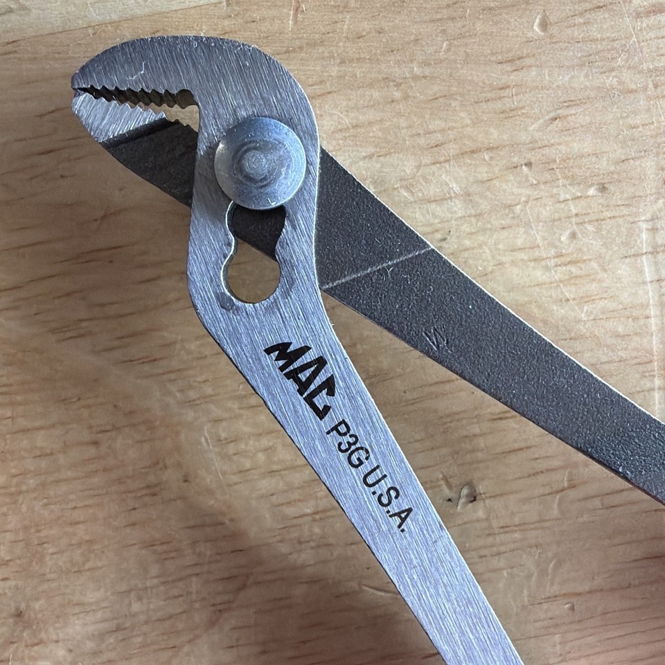 Mac Tools 5-1/4" Mini Slip Joint Ignition Pliers Red Handle PG3 Made in ...