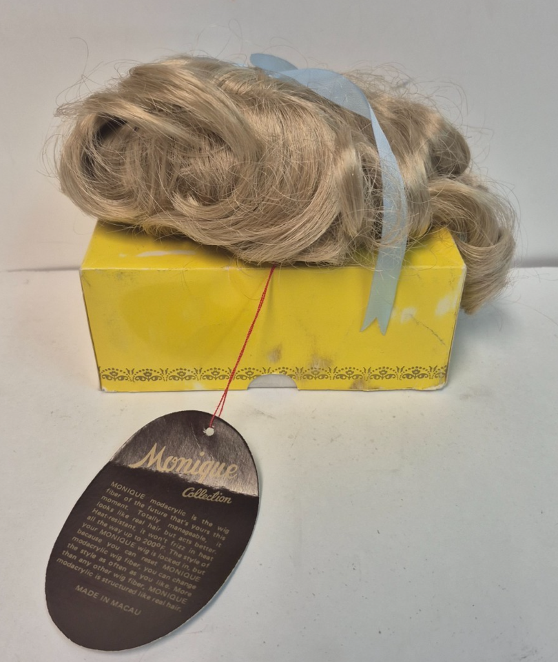 MONIQUE COLLECTION DOLL WIG RENEE 12"-13" BLONDE W/ BLUE RIBBON NIB | eBay