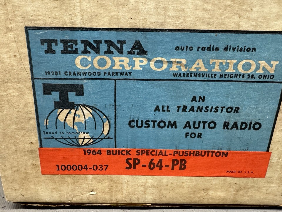 NOS 1964 1965 Buick Special Skylark GS All Transistor Push Button Radio ...