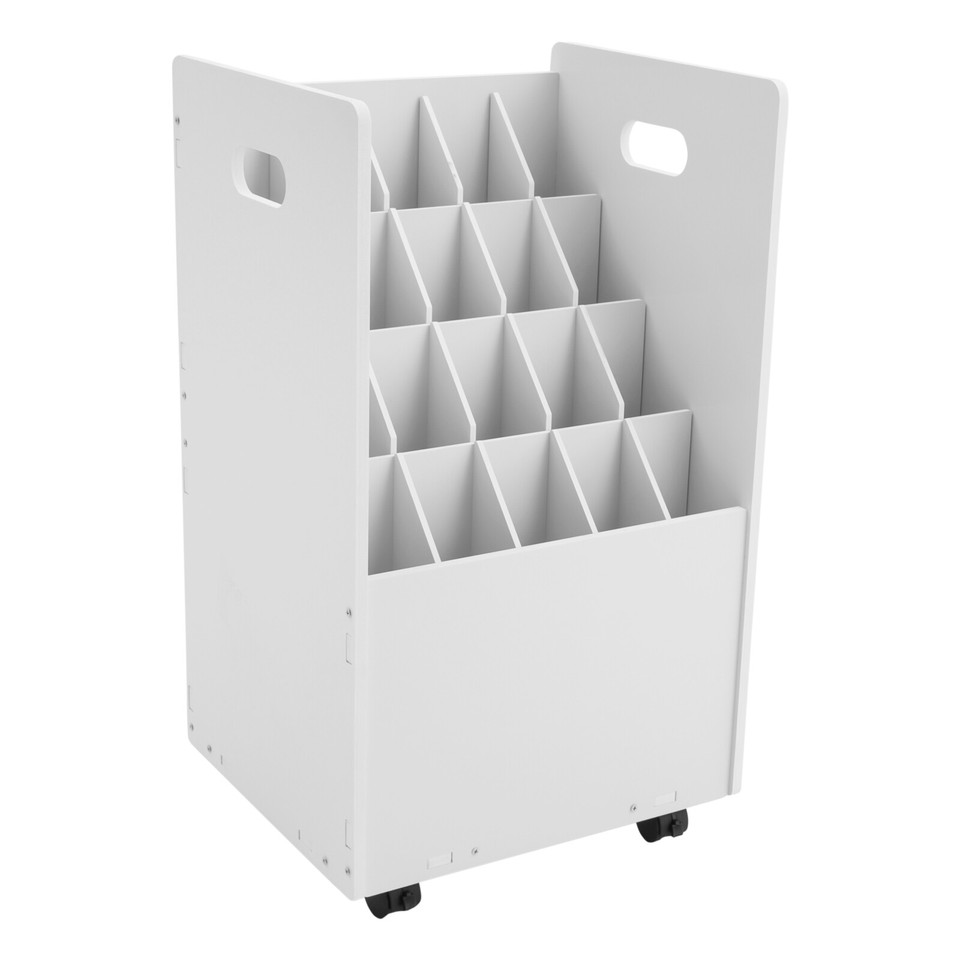 Blueprint Holder 20 Slots Document Storage Cart Rolling File Organizer ...