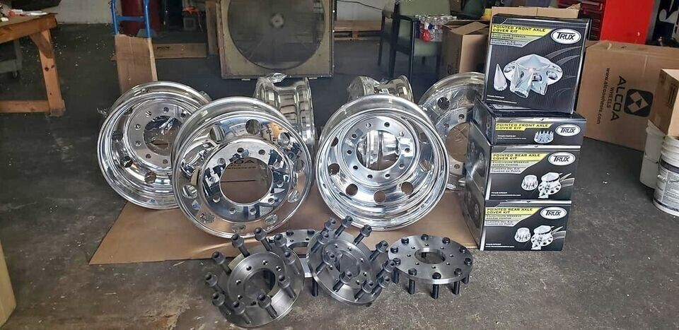 6 NEW 24" ALCOA CLASSIC Dually Wheels W/3053524 TIRES FOR FORD,RAM,GMC ...