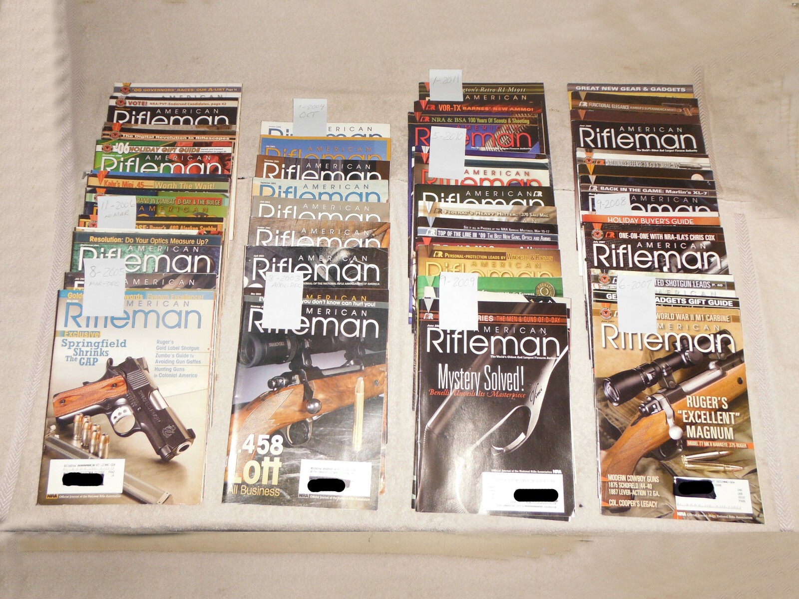 LOT of 48 ISSUES of NRA ~ American Rifleman Magazines ~ 2003 - 2011 | eBay