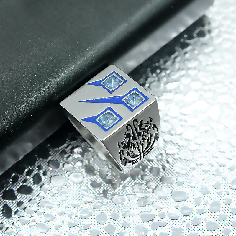 Game Overlord Cosplay Albedo Silver Fashion Demon's Horn Ring Jewelry ...