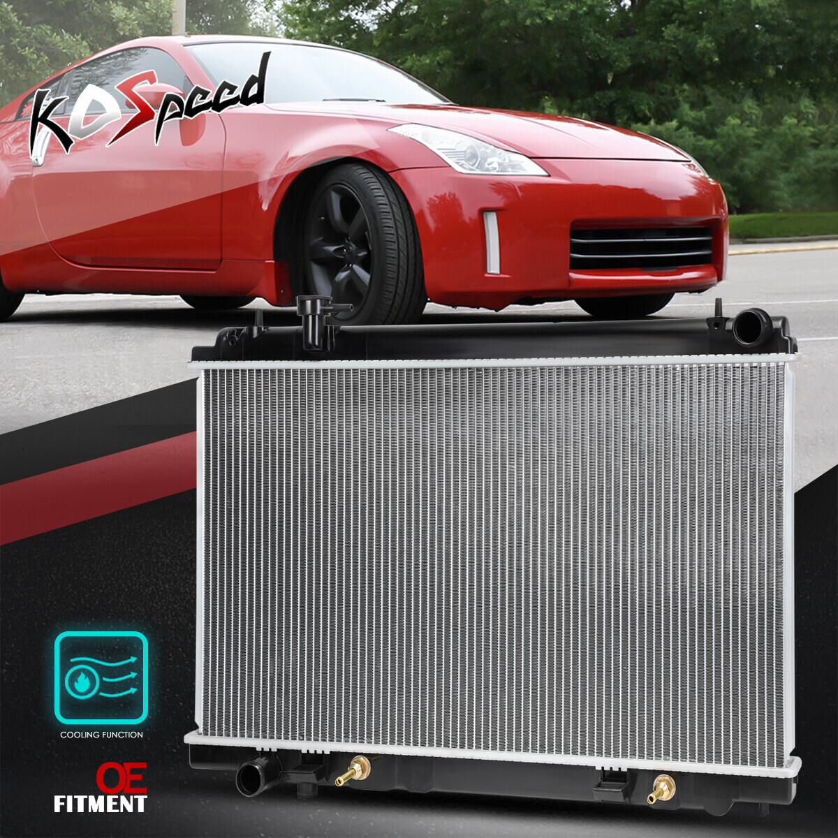 DPI 2576 Aluminum Core Racing Cooling Radiator for 03-06 Nissan 350Z 3 ...