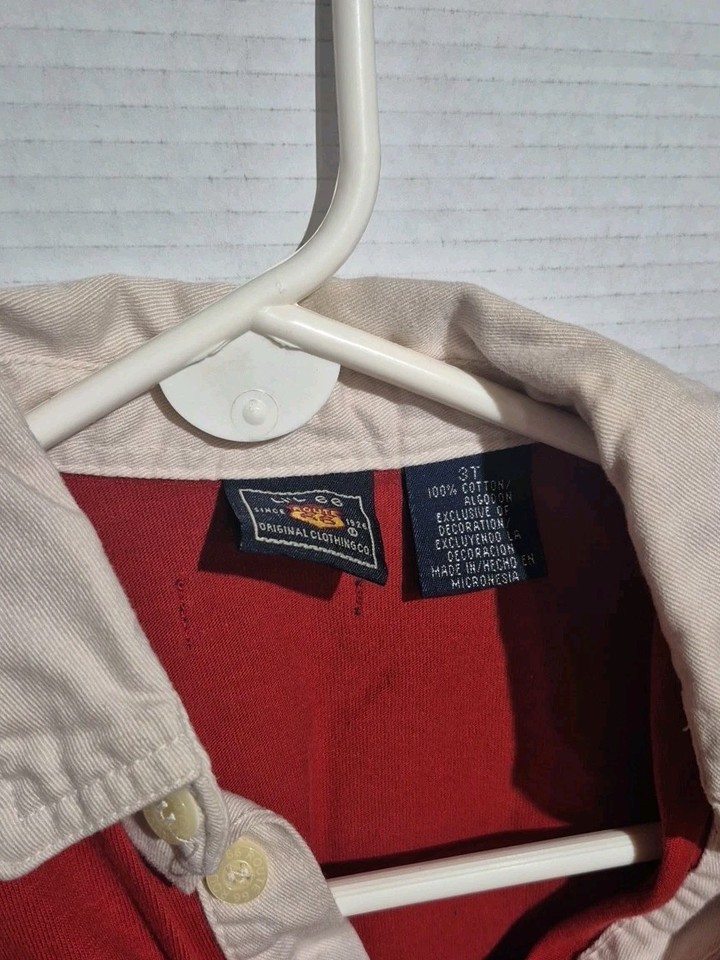 VTG Lil 66 Route 66 Boys 3T Long Sleeve Shirt Red Collar Vintage | eBay