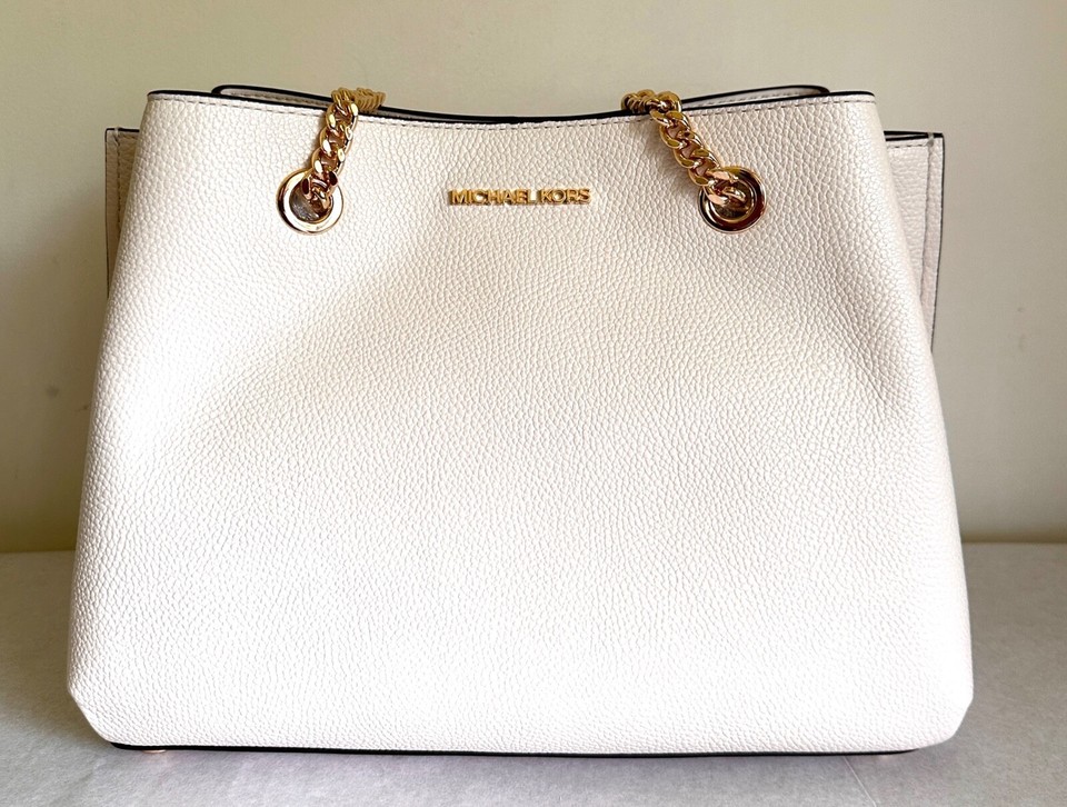 MICHAEL KORS Teagan Large Black Pebbled Leather Shoulder Tote Bag | eBay