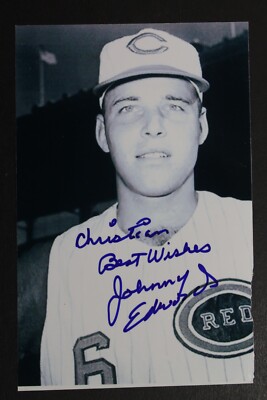 Johnny Edwards Cincinnati Reds Autographed Signed 3x5 Photo | eBay