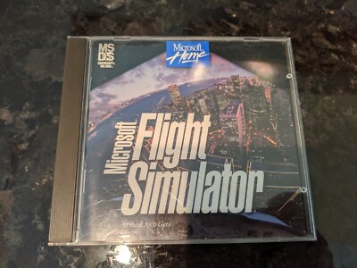 Microsoft Flight Simulator 5.1 (1995 MS-DOS PC CD-ROM) disc and jewel ...
