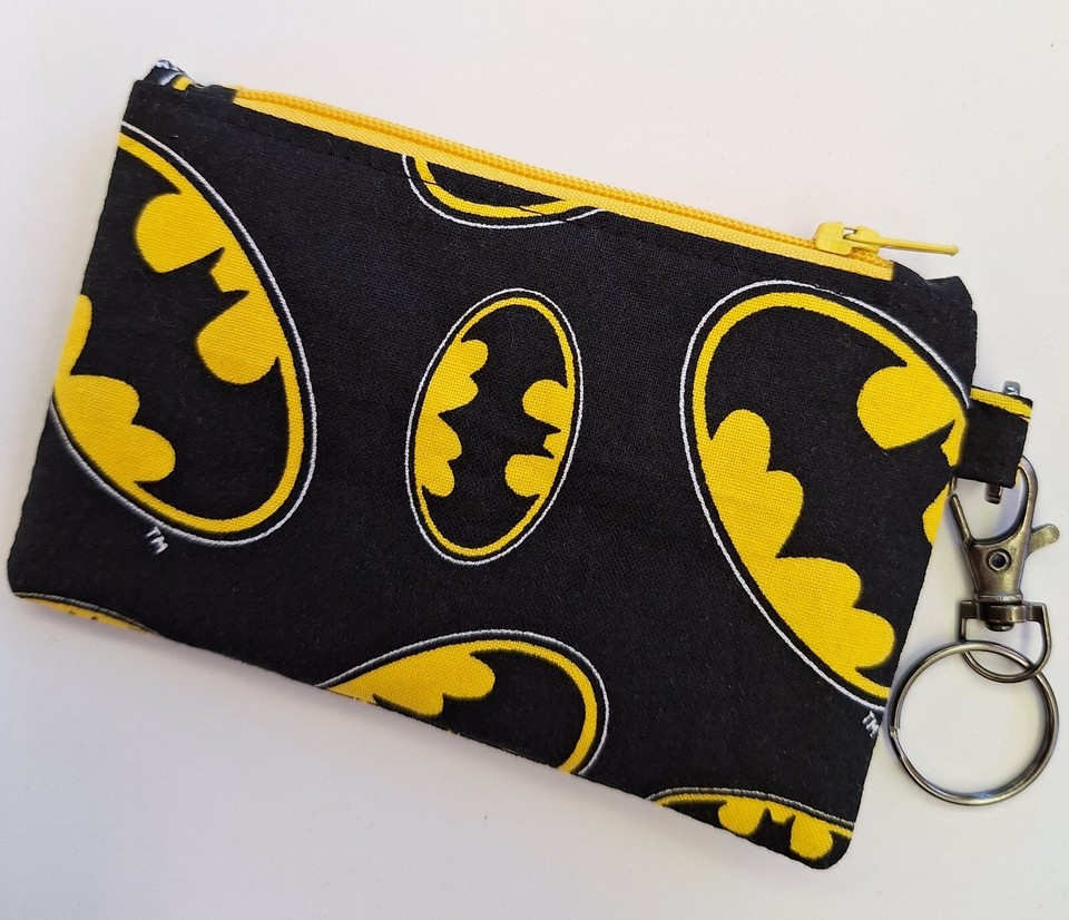 Cotton Fabric Batman Zippered Key Fob/ID Holder | eBay