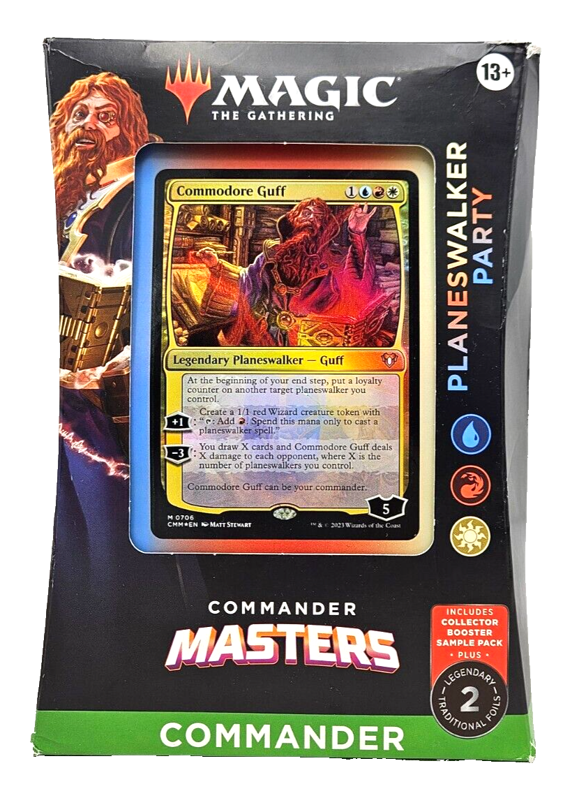 Magic the Gathering Planeswalker Party Commodore Guff Commander Masters ...