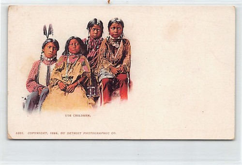 Usa - Native Americans - Ute children - Publ. Detroit Photographic Co ...