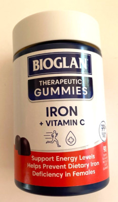 BIOGLAN - THERAPEUTIC GUMMIES IRON VITAMIN C - 90 - EXP 11/2025 - NEW ...
