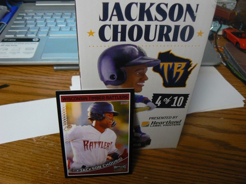 JACKSON CHOURIO 2025 Wisconsin Timber Rattlers Bobblehead with Baseball ...