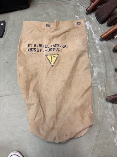 ORIGINAL WWI WWII US USMC MARINE DUFFLE CARRY BAG -NAMED | eBay