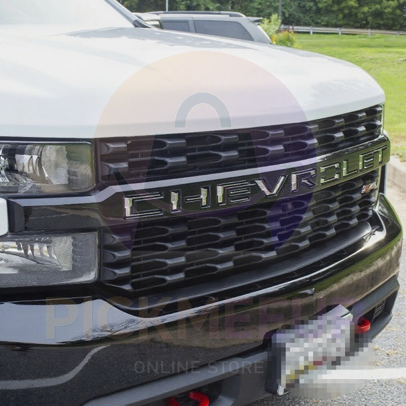 Grille Insert Emblem Front Grill Letters Badges For Silverado 1500 GM ...