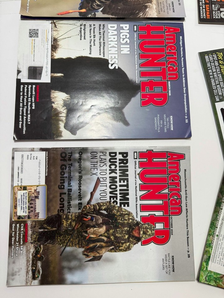 Lot of 8 Hunting Magazine Issues Great Gift Various Years North ...