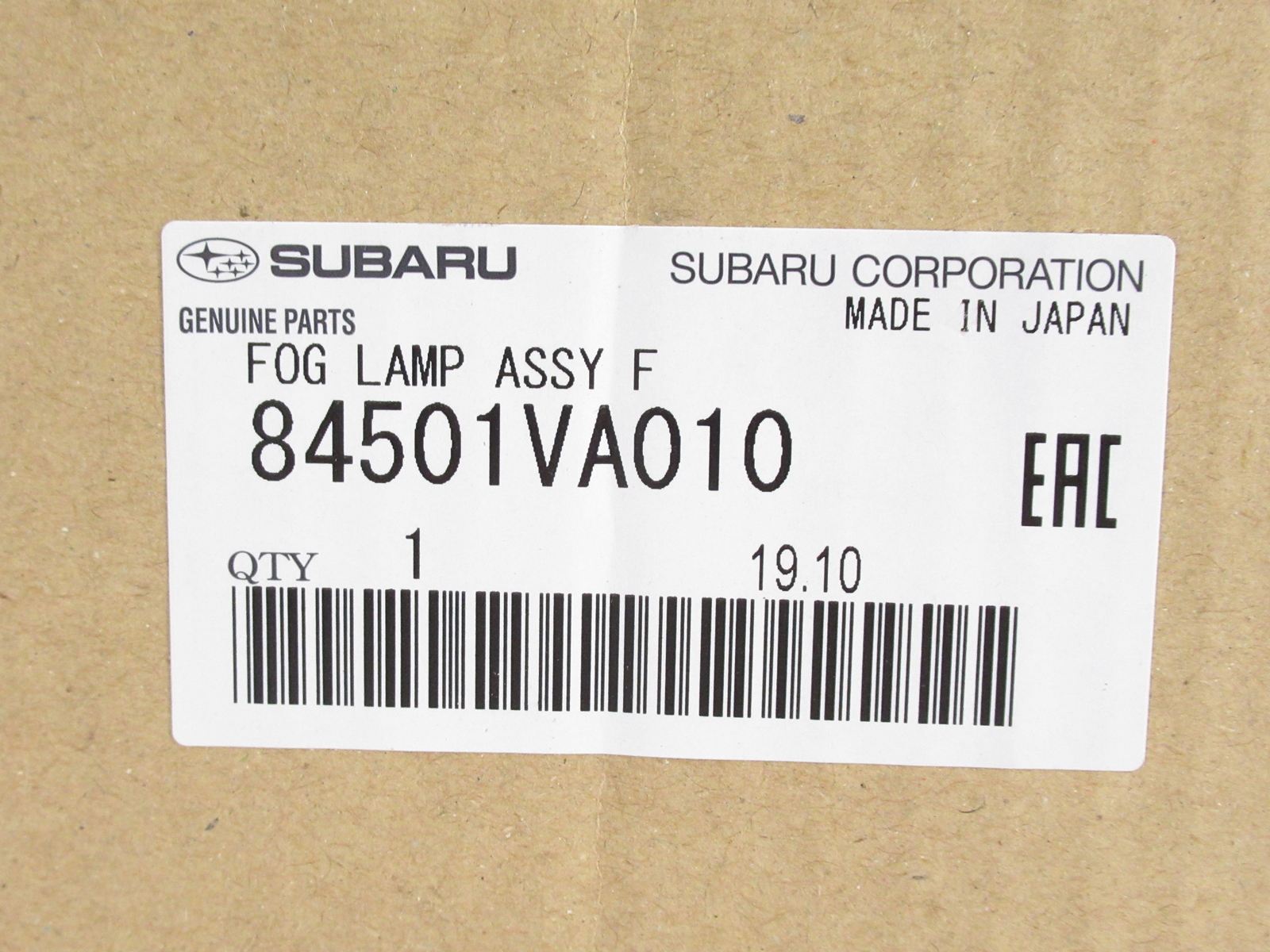 Genuine OEM Subaru 84501VA010 Driver LH Side Front Fog Light Assy | eBay
