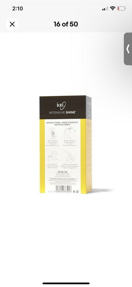 Ion Intensive Shine Permanent Liqui-Creme Hair Color Kit Cool Medium ...