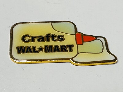 Walmart Wal-Mart Employee Associate Pin Vintage Crafts Department Glue ...