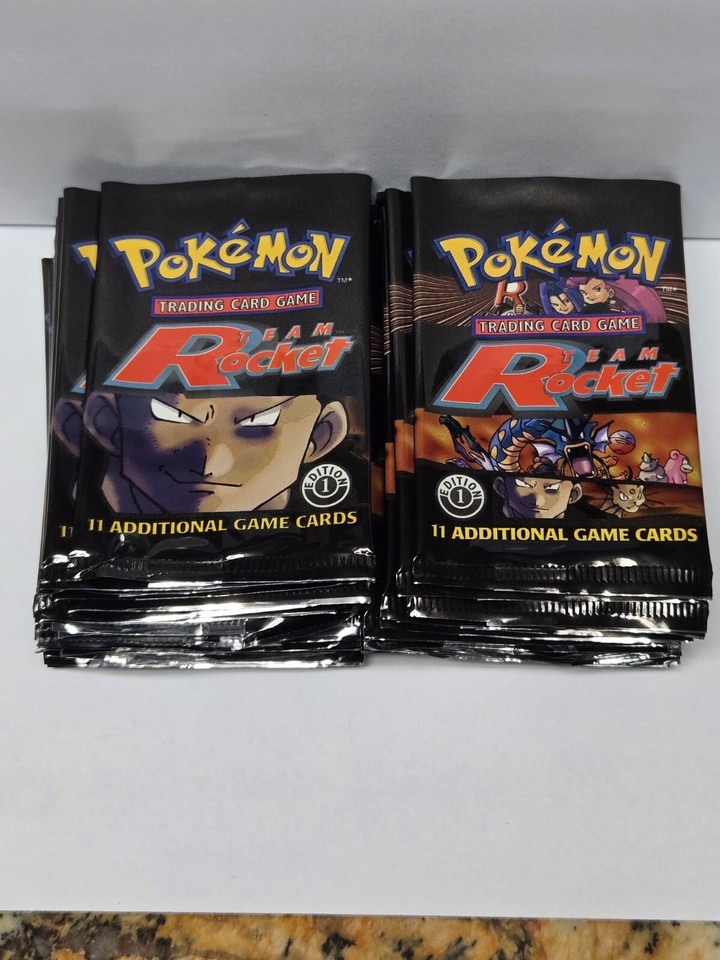 1st Edition Team Rocket 4 Booster Pack Art Sets EMPTY | eBay