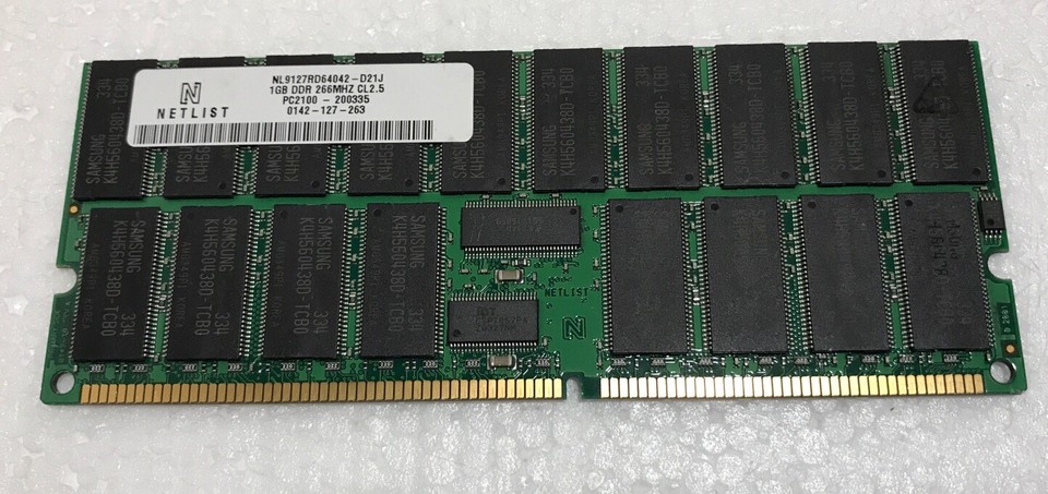 NETLIST NL9127RD64042-D21J - Dell 1GB Memory Module DDR 266MHZ CL2.5 ...