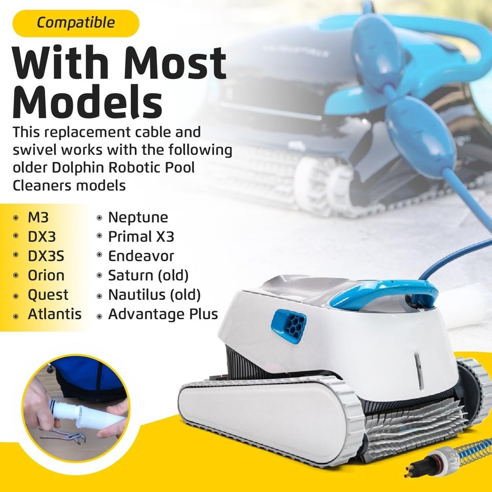 9995861-DIY Cable Swivel 2 Wire 18M 60ft Replacement for Dolphin ...