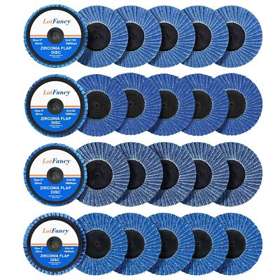 3 Inch Flap Disc, 24PCS 40 60 80 120 Grit Assorted Grinding Wheels ...