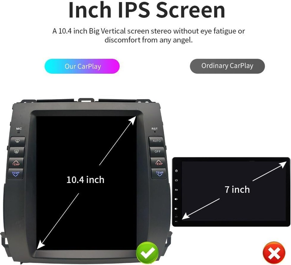 10.4"Screen Navigation for Lexus GX470 2002-2009 2G+32G Car Stereo ...