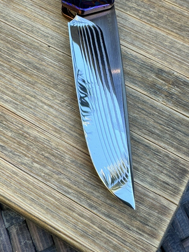 Katsu Knives ZK-T1, Mirror Polished 17 Layer ZDP-189 Blade And Timascus ...