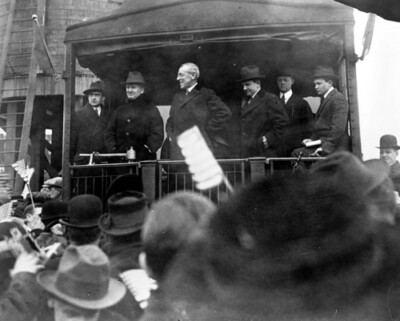 Woodrow Wilson Speaking to Crowd Waukegan, Illinois 1916 Photo | eBay