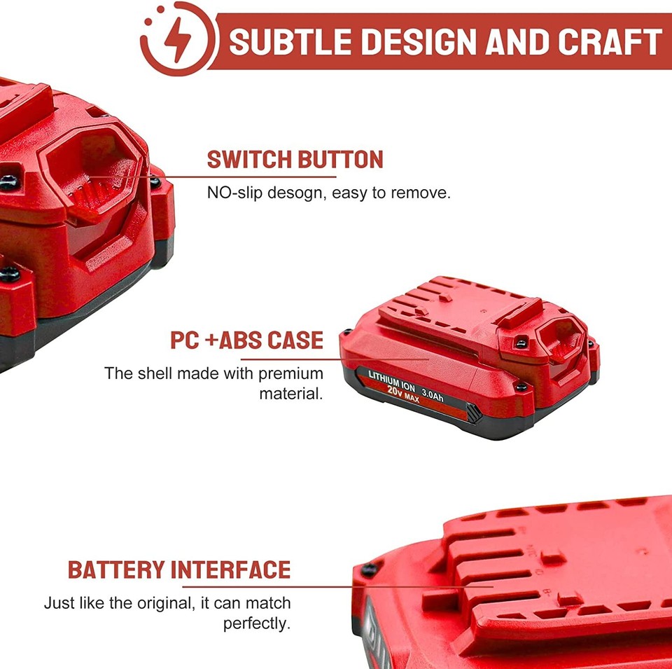 For Craftsman CMCB2011 3.0ah (30Wh) V20 20V MAX Lithium-ION Battery ...