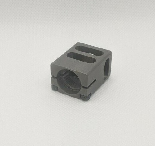 .40 cal and 10mm Muzzle Brake 9/16x24 TPI GREY for Glock 22 width ...