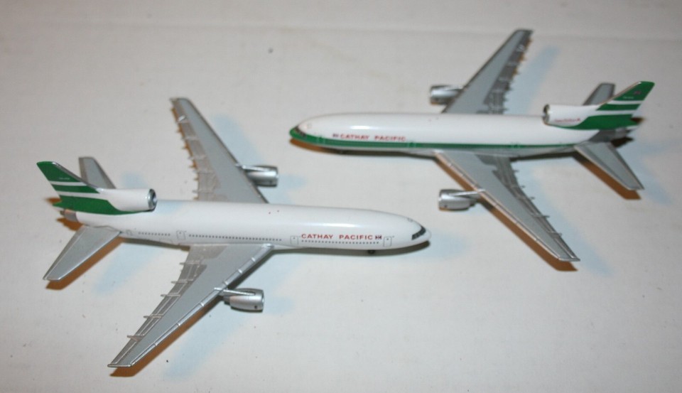 Ultra rare. Star Jets Lockheed L-1011 Cathay Pacific 2 plane set 1:500 ...