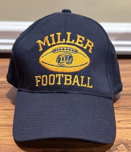 Miller Lite Football Hat Navy With Golf Embroidery And Iconic Miller ...