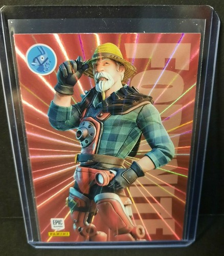 2021 Fortnite Series 3 FARMER STEEL Rare Outfit LASER FOIL HOLO Card ...