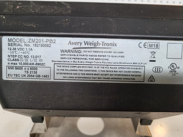 Avery Weigh-tronix ZM201 Digital Weight Indicator Model Zm201-sd2 D6 for sale online | eBay