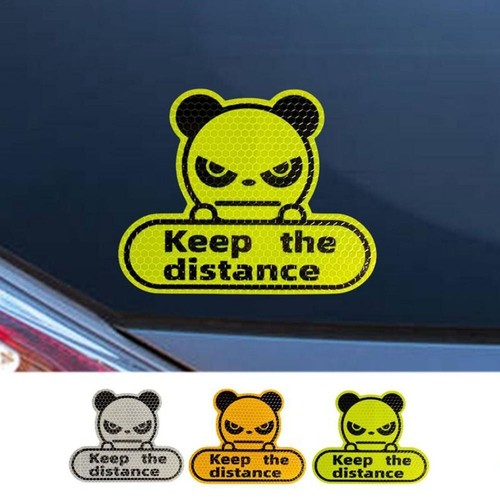 Sticker Car Reflective Stickers Car Panda Decal Keep Distance Sticker ...
