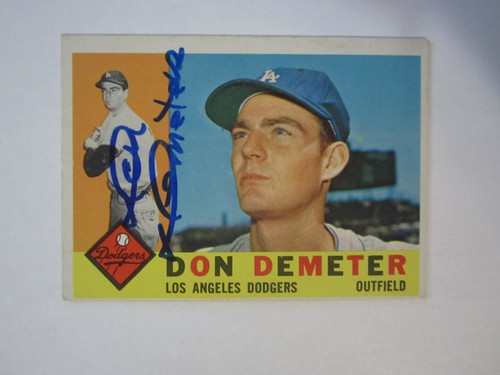 1960 Topps # 234 Don Demeter Autograph / Signed card (M) Los Angeles ...