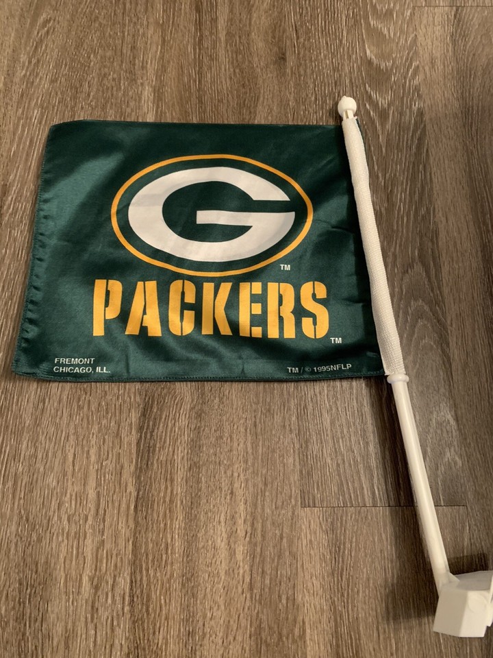 Vintage Green Bay Packers CAR FLAG | eBay