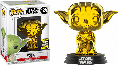 Star Wars - Yoda Gold Chrome SW19 US Exclusive Pop! Vinyl | eBay Australia