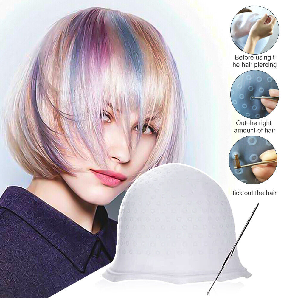 Silicone Dye Hat Reusable Cap for Hair Color Highlighting Hairdressing ...