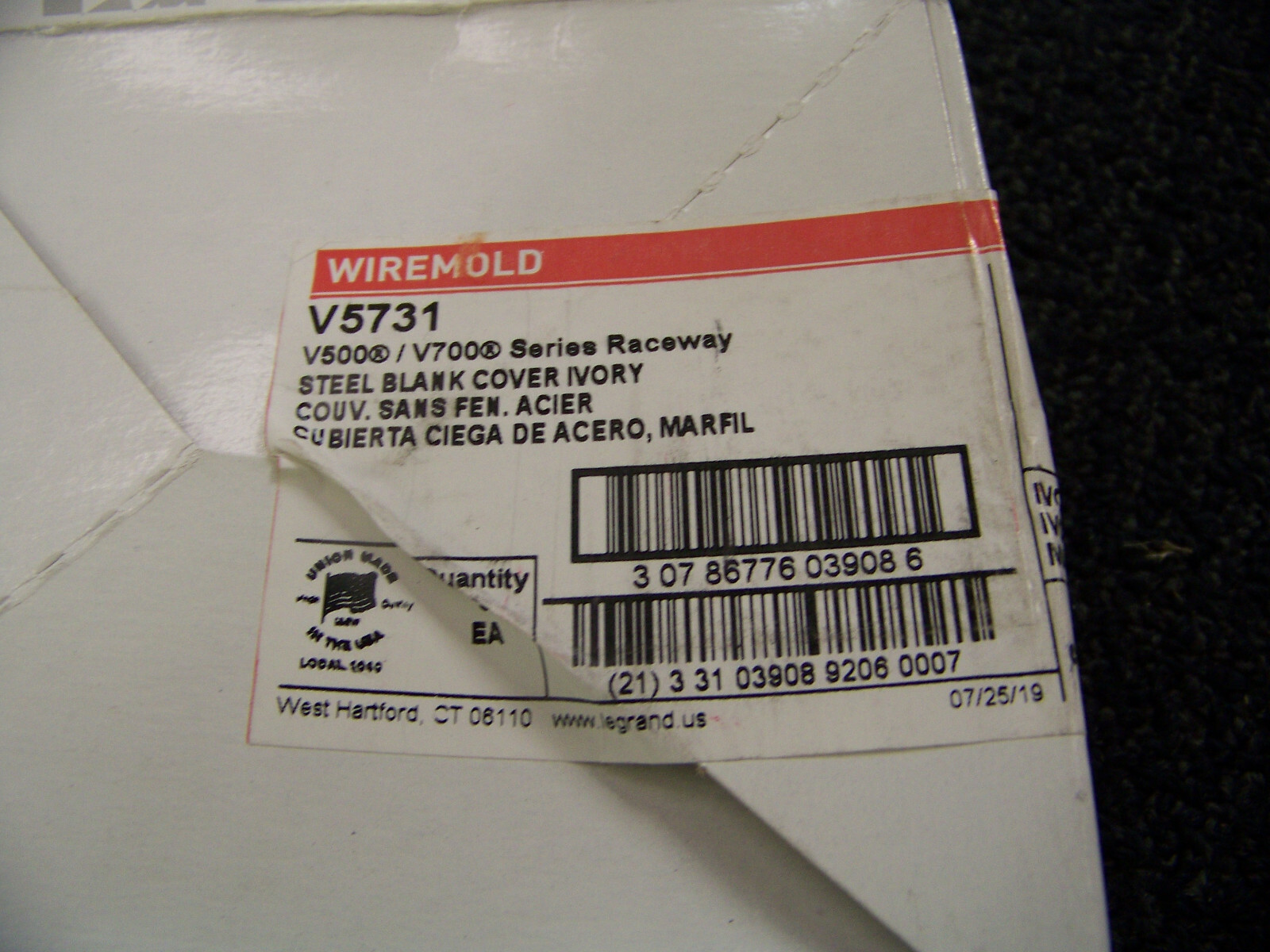 10 pcs Wiremold Legrand V500 Raceway Box Connector 1/2" Conduit 5781 ...