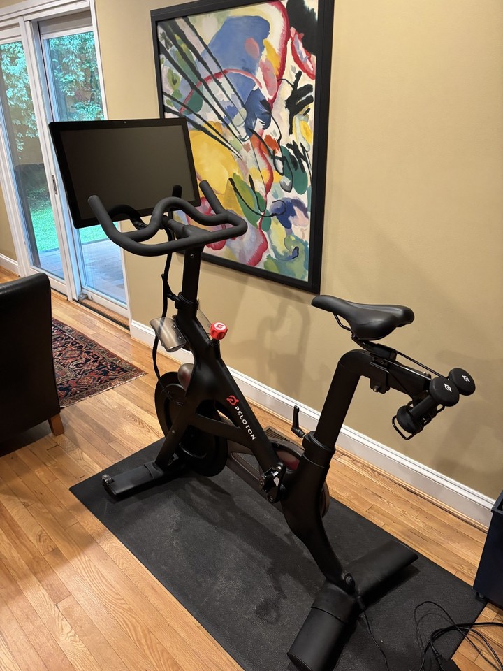 Peloton Bike – Excelent Condition + Weights, Mat & Shoe Adapter – Local ...