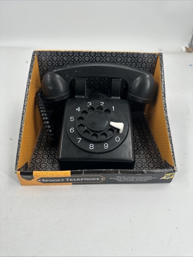 SPOOKY Talking Telephone GEMMY Rotary Phone Halloween Prop Decoration ...