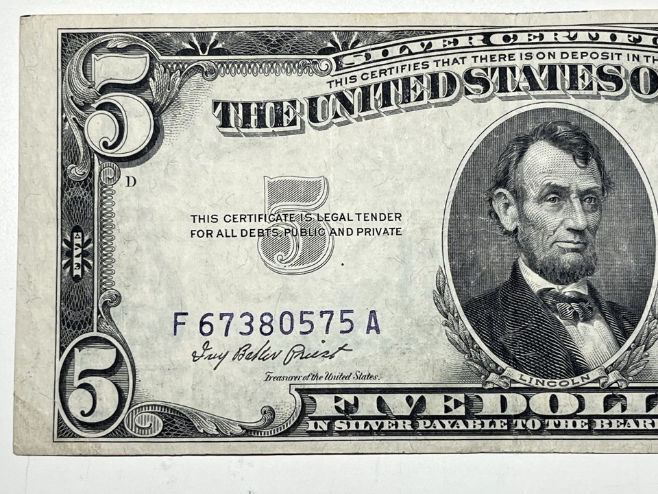 Terrific Five Dollar Bill 1953 Value Pictures