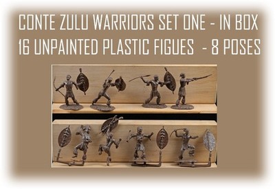 Conte Zulu Warrior Set #1 (16 unpainted soft plastic figures) | eBay